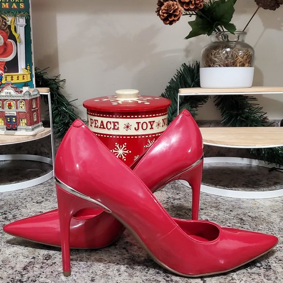 Marc Fisher | Shoes | Patent Leather Cranberry Red Heels | Poshmark